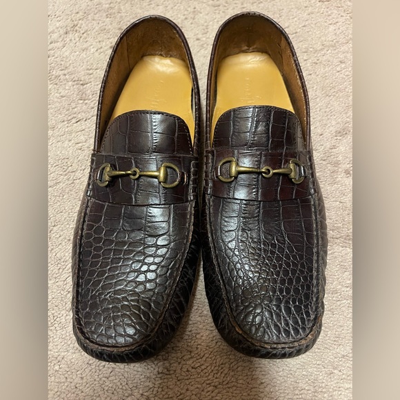 Cole Haan | Shoes | Mens Cole Haan Croc Looking Drivers Size 2 In Brown ...